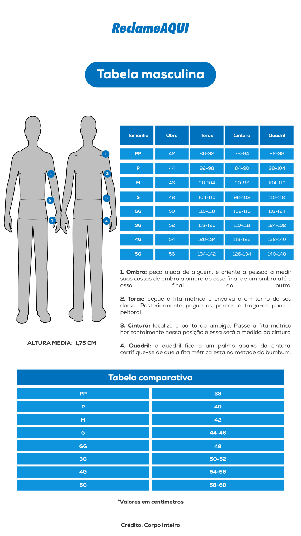 Saiba tirar medidas corporais e compre o tamanho ideal de roupa