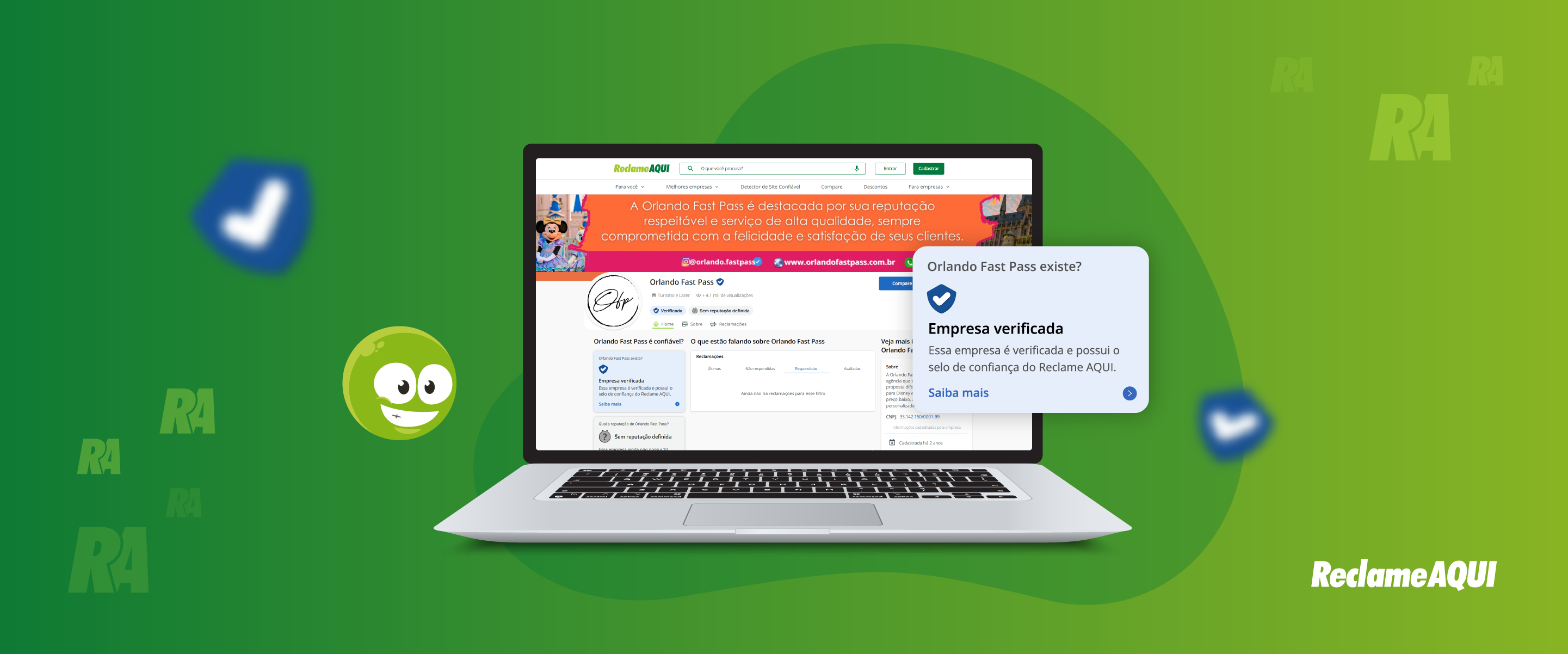 Conquiste o selo RA Verificada como a Orlando Fast Pass